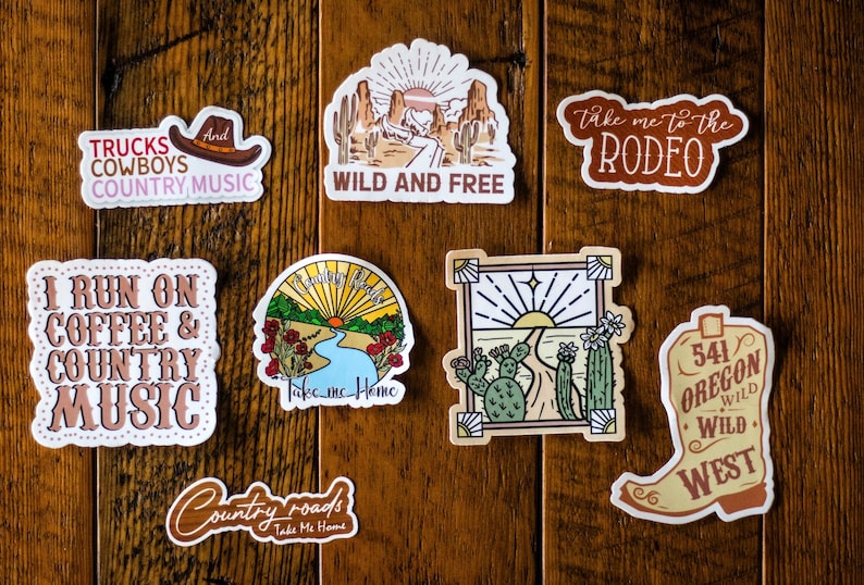 Country Sticker Pack - Etsy