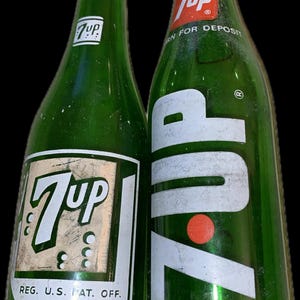 2 7UP Bottles, 1950 and 1970 Vintage - Etsy