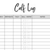 FILLABLE Calf Log | Cattle Records Farm Planner | - Etsy