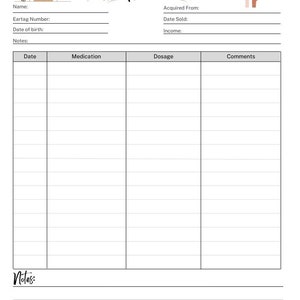 Farm Planner for Cattle Records WESTERN BOHO calving, Sales, Year ...