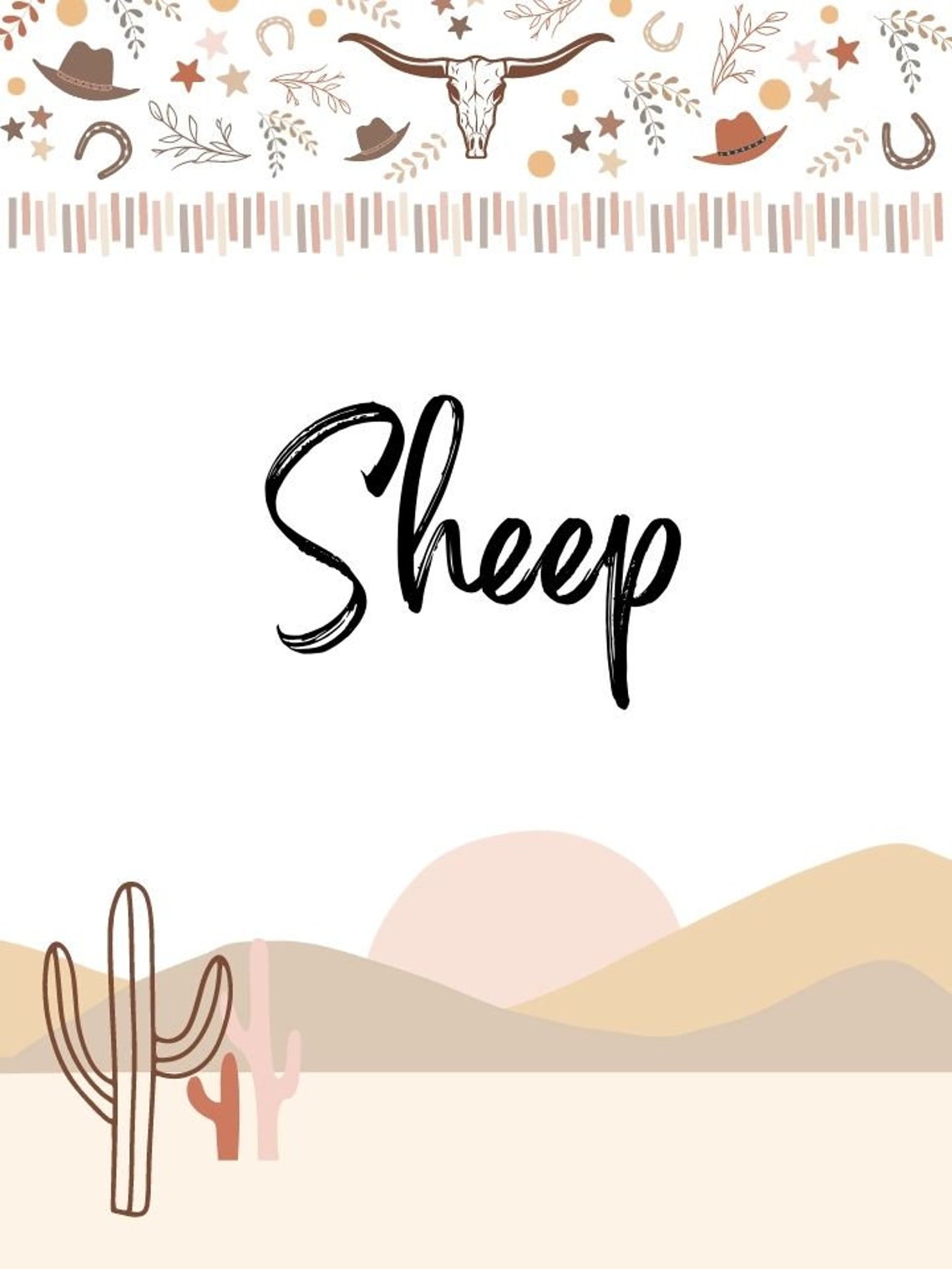 Sheep Farm Records Planner | WESTERN BOHO | Farm Planner Including ...