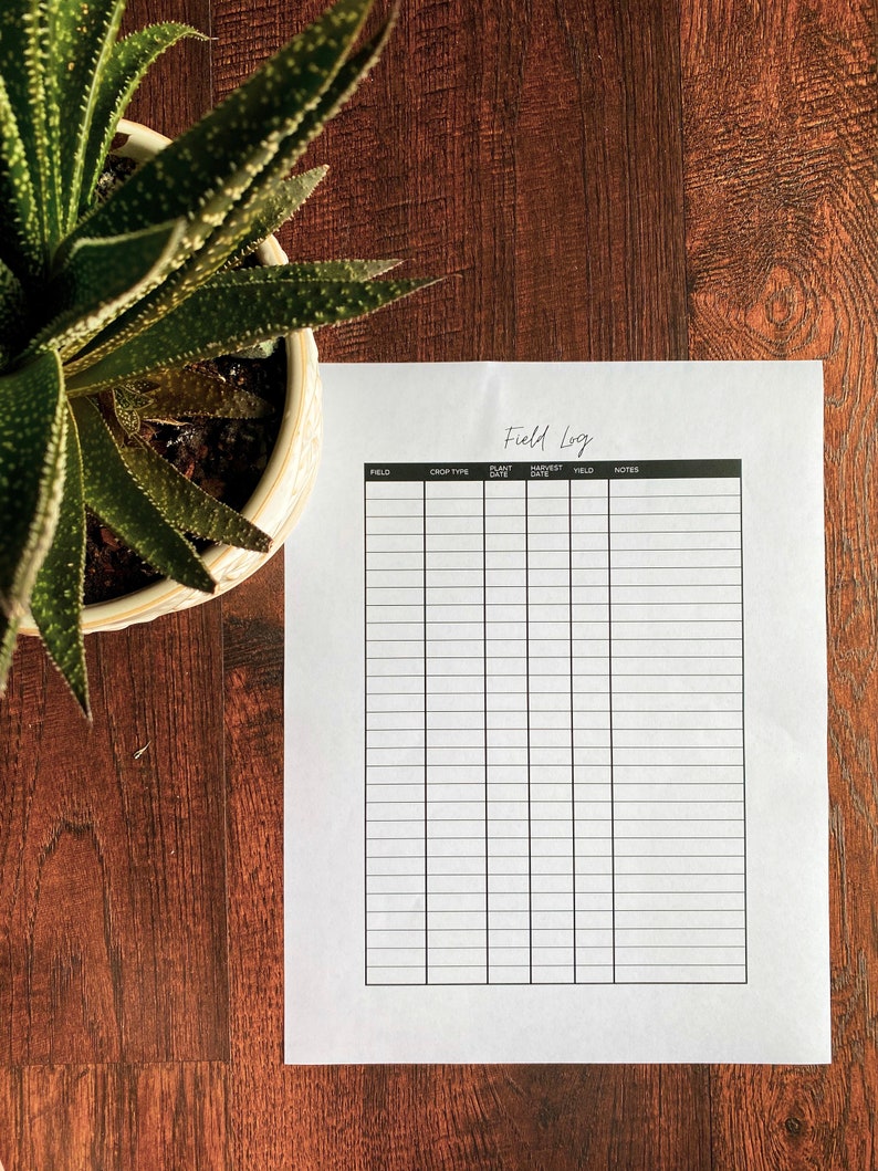 2025 Crop Calendar | Printable Planner | Farm and Ranch Records | Crop ...