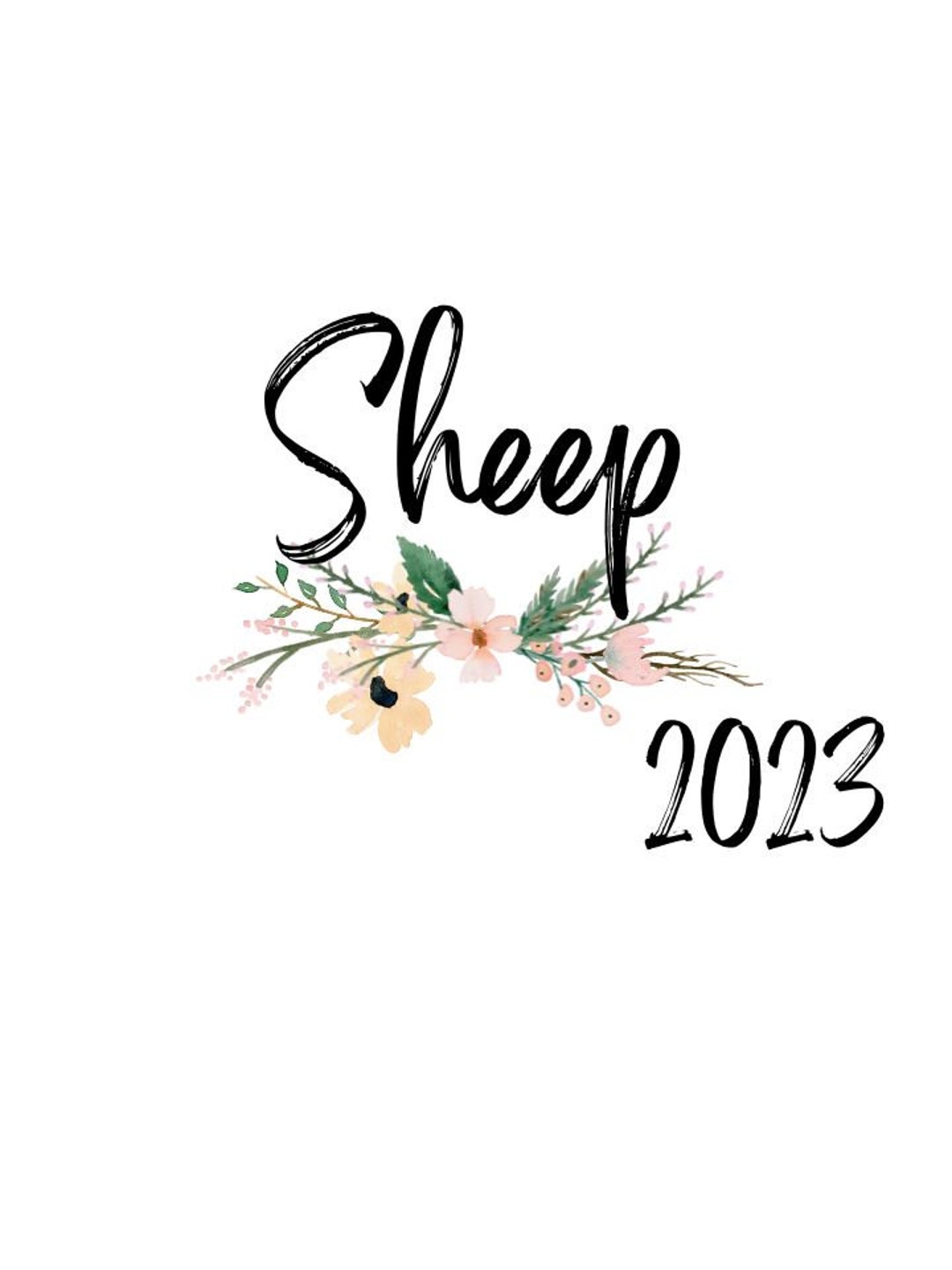 Sheep Farm Records Planner | Navy and Blush Floral Farm Planner ...