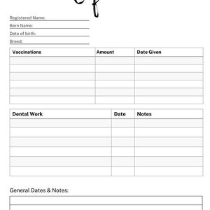 Farm Planner for Equine Records Farrier Records, Foaling, Vaccine ...