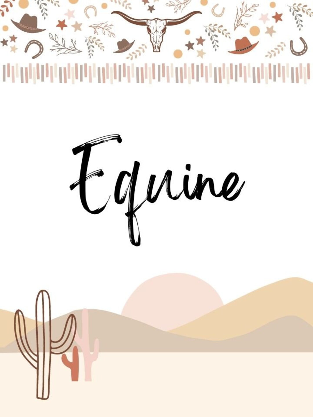 Farm Planner for Equine Records | Western Boho Design | Farrier Records ...