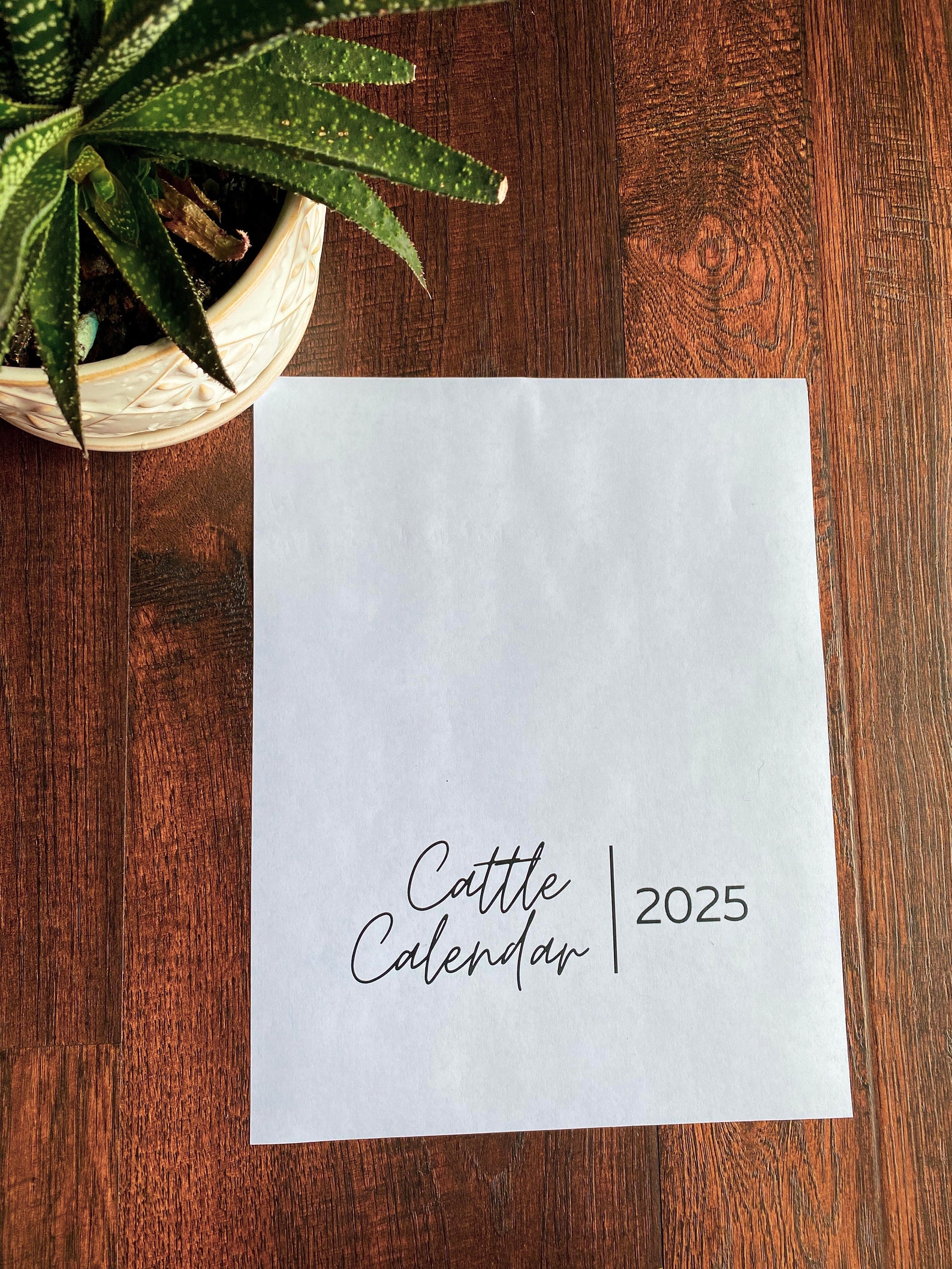 2025 Cattle Calendar | Printable Planner | Farm and Ranch Records ...