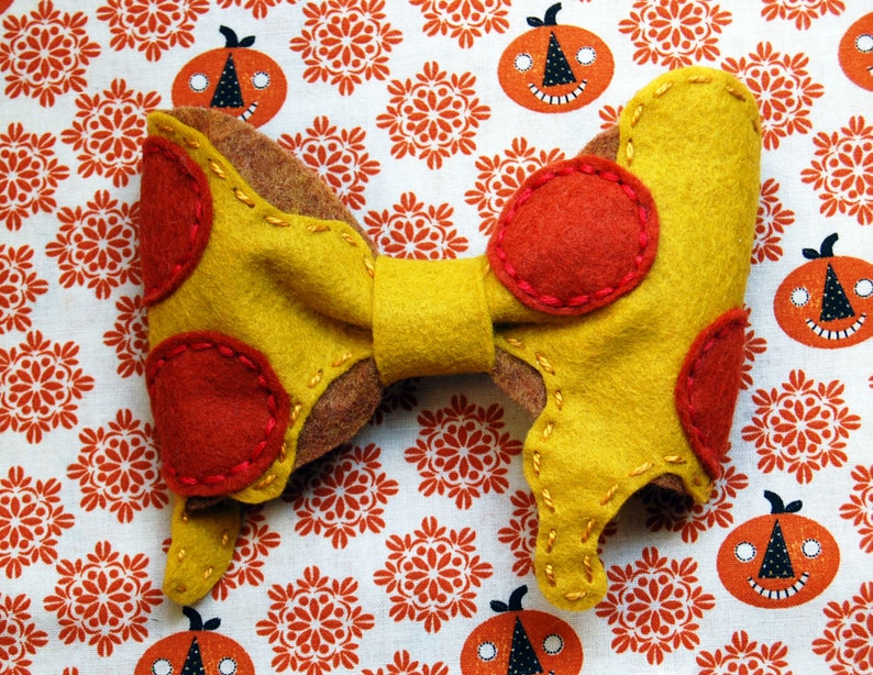 Pizza Bow - Etsy