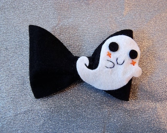Halloween Scary White Ghost Friendly Boo Spooky Bow Hair Clip - Etsy