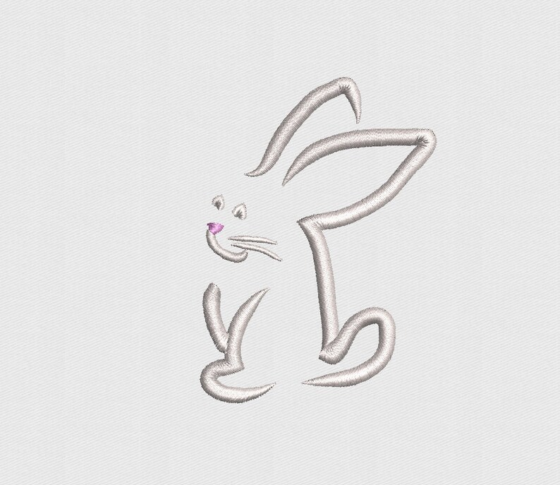 Bunny Rabbit Machine Embroidery Design 3 Designs 4 Sizes | Etsy