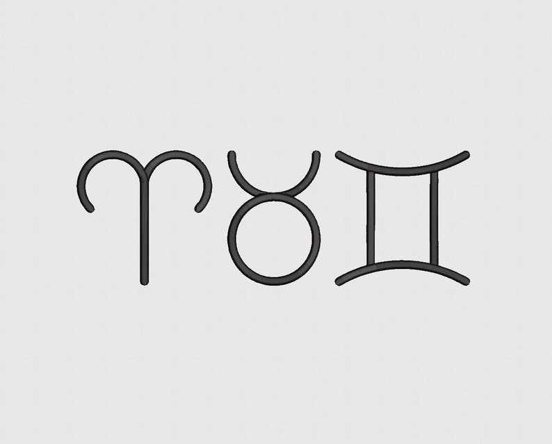 Zodiac Astrology Sign Symbols Machine Embroidery Designs 7 - Etsy