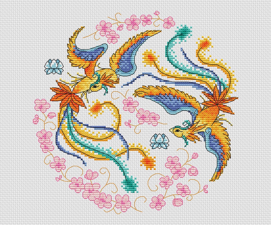 Phoenix Fantasy Cross Stitch Pattern by Fiona Baker Instant Download ...