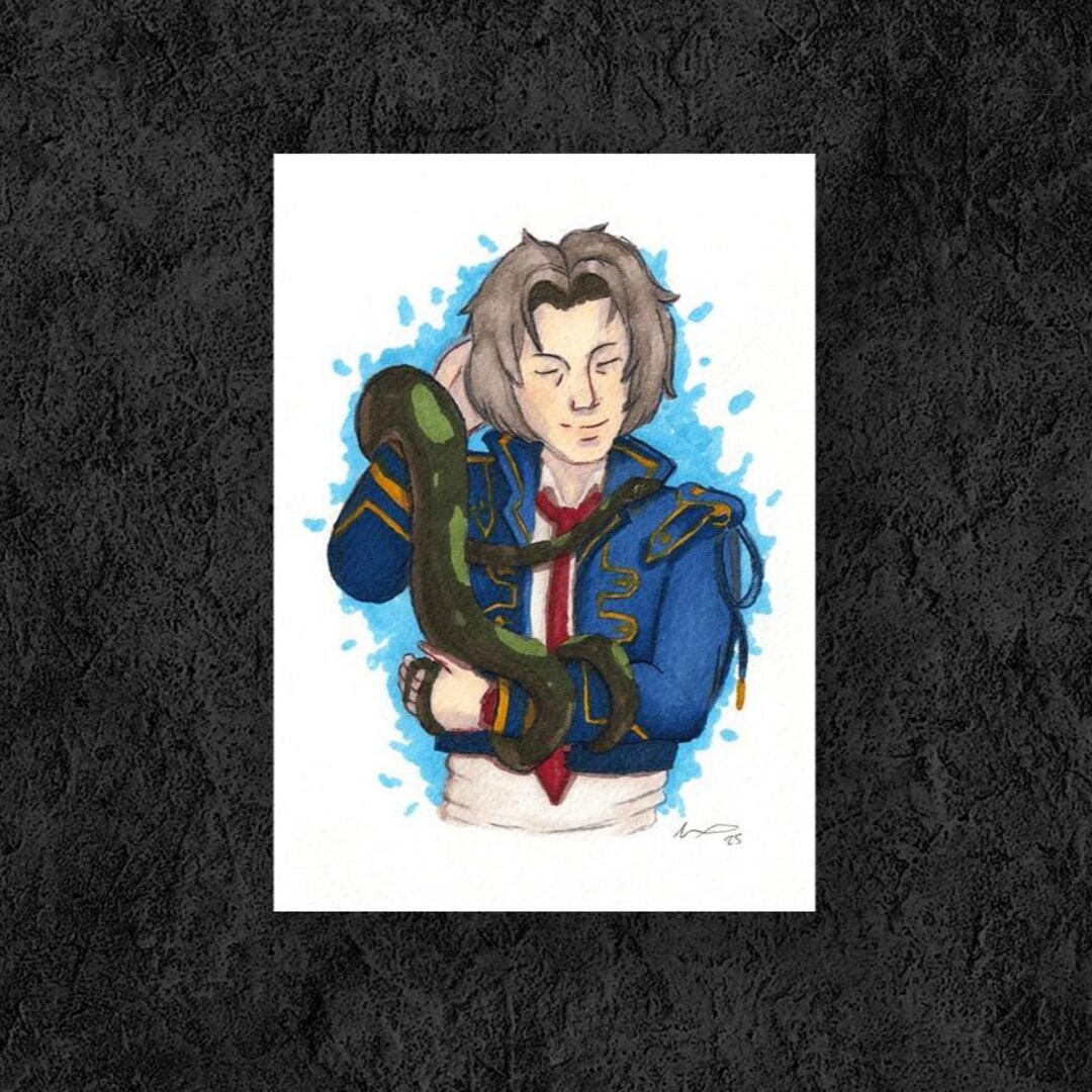 Zero Escape Snake Matte Illustrated Fine Art Print | Wall Decor | 5x7 ...