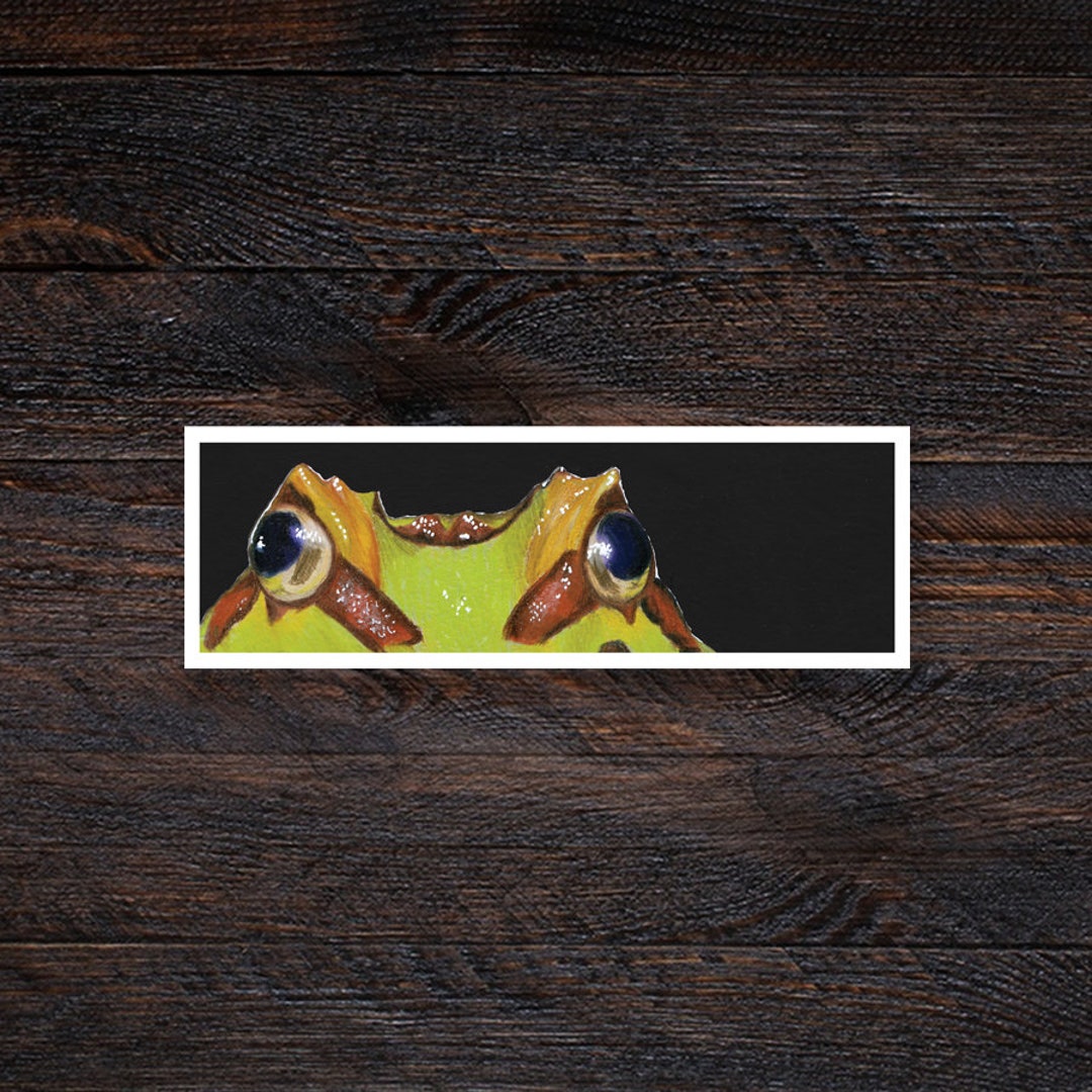 Pacman Frog Matte Illustrated Fine Art Bookmark Reading, Library ...