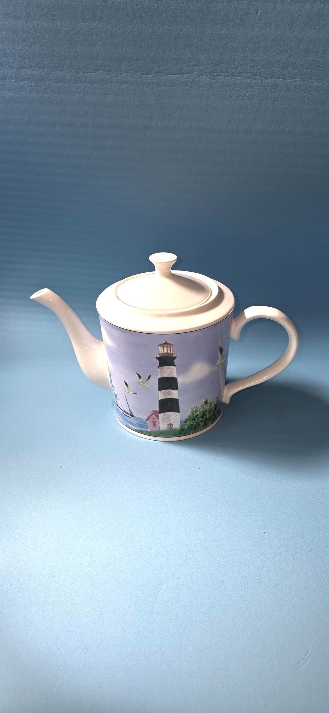 Thompson Pottery Teapot: Nautical Lighthouse Design, Ceramic Teapot - Etsy