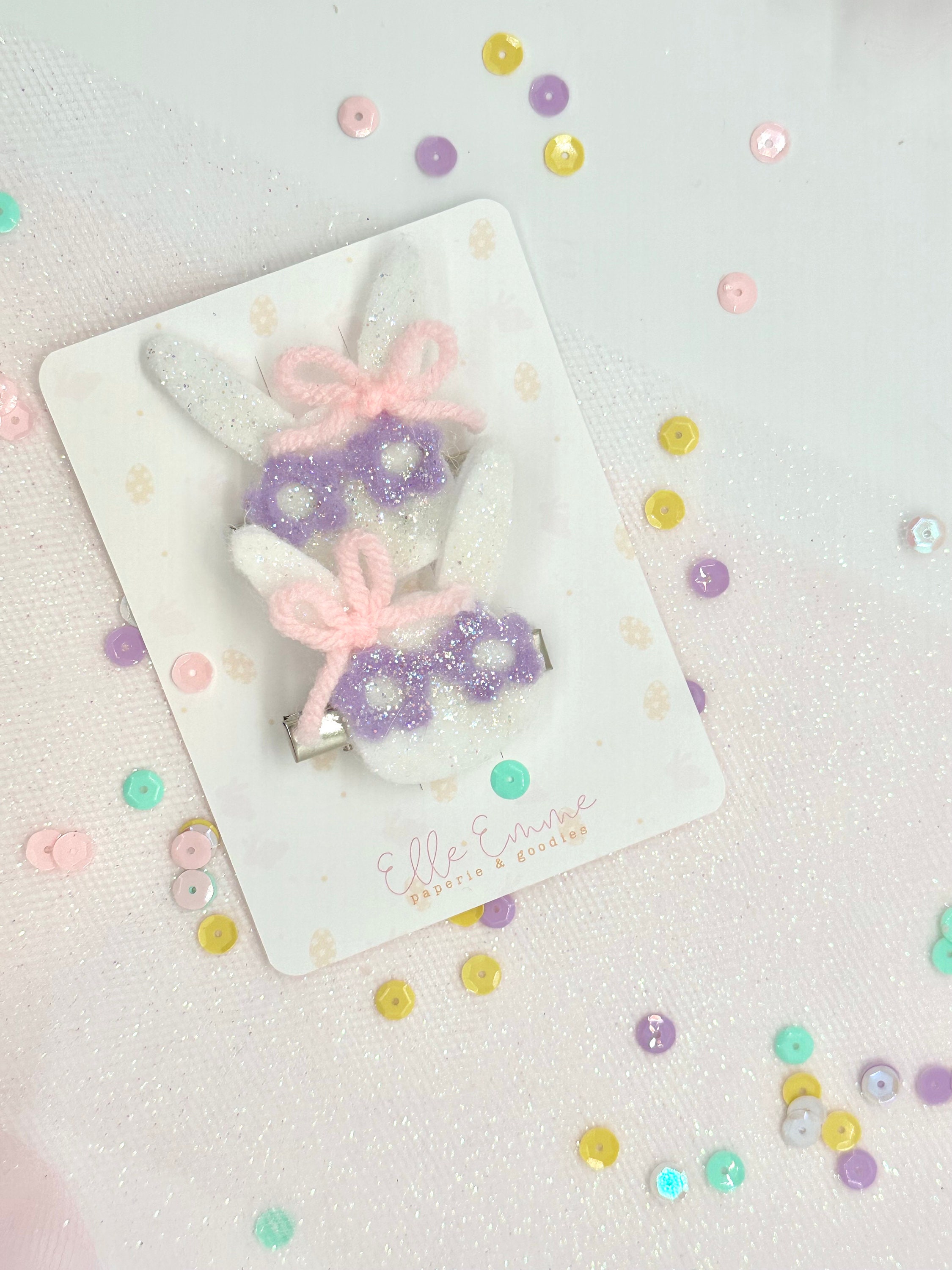 Easter Bunny Hair Bows, Easter Hair Bows, Easter Hair Clips, Bunny Hair ...