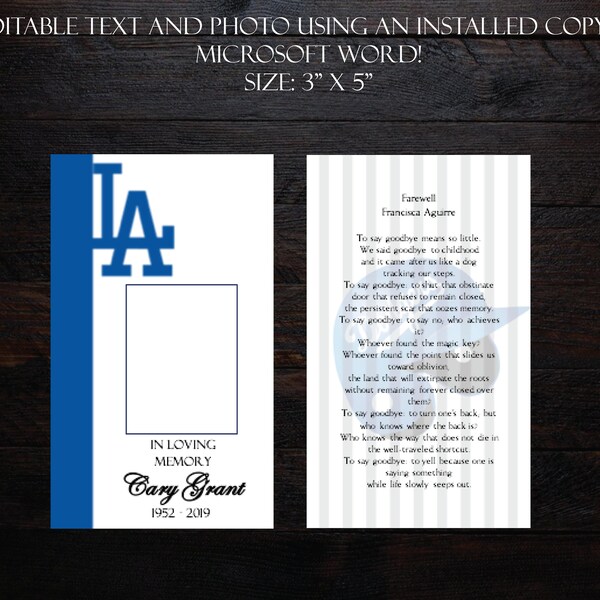 Funeral Prayer Cards - Etsy