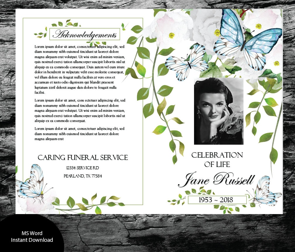 Butterflies For Funeral Service