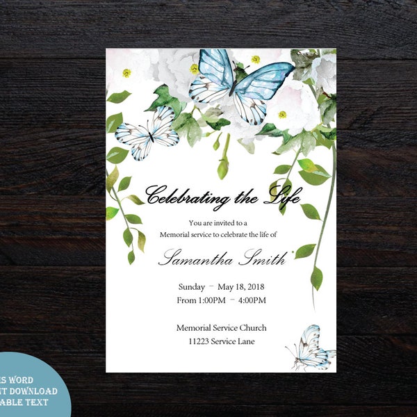 Funeral Invitation - Etsy