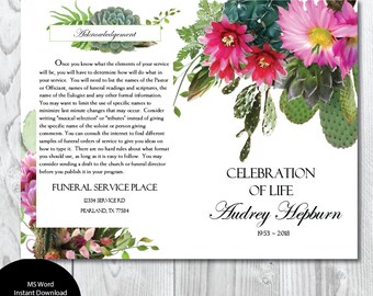 Tri Fold 8.5 X 11 Funeral Program Template Pittsburgh Steelers Fans ...