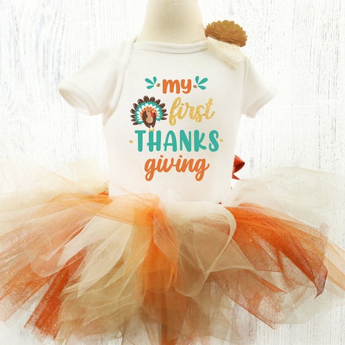 My First Thanksgiving Baby Girl Thanksgiving Shirt - Etsy