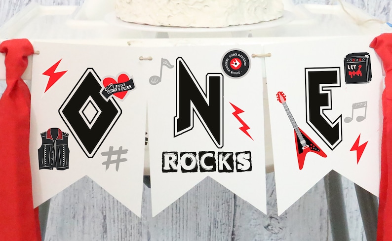 One Rocks High Chair Banner One Rocks Highchair Banner First - Etsy