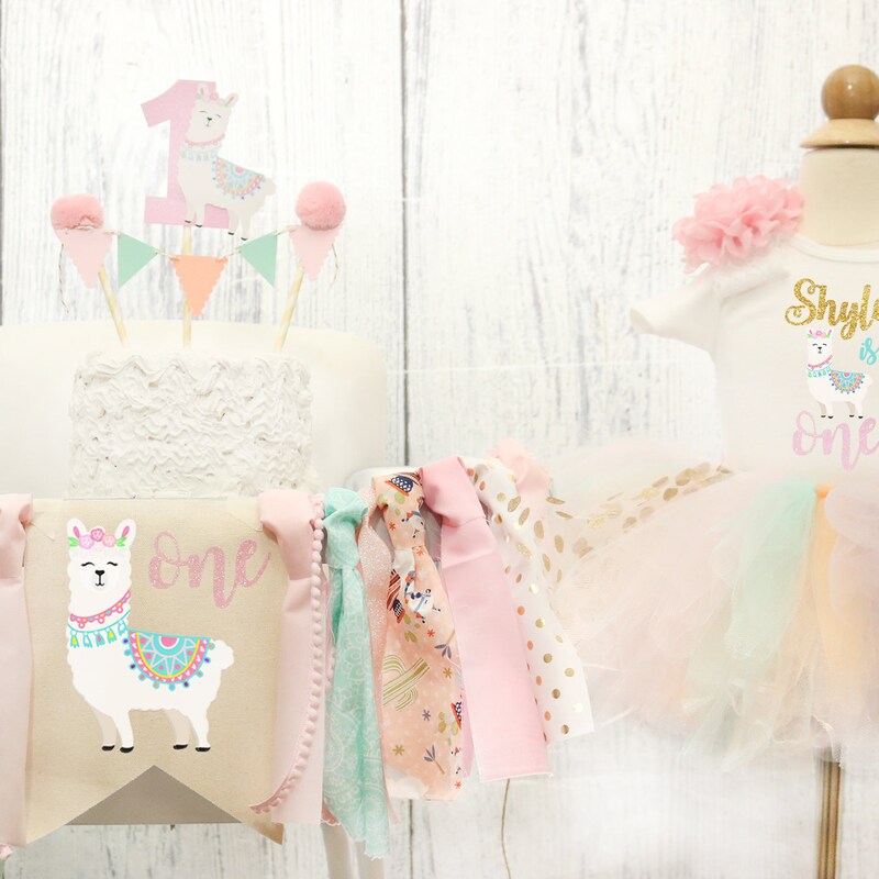 Llama First Birthday - Etsy