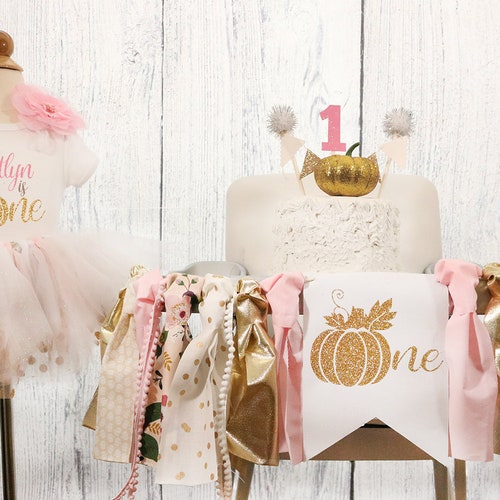 Floral Pumpkin 1st Birthday High Chair Banner Pumpkin Patch - Etsy