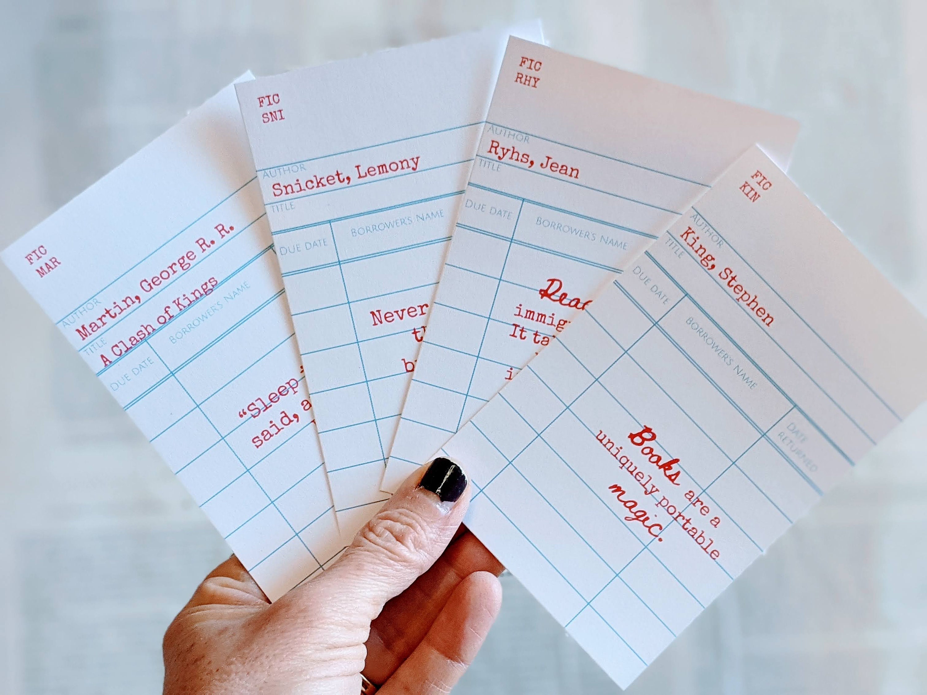 Reading Library Card Printable Instant Download PDF Literary - Etsy Canada