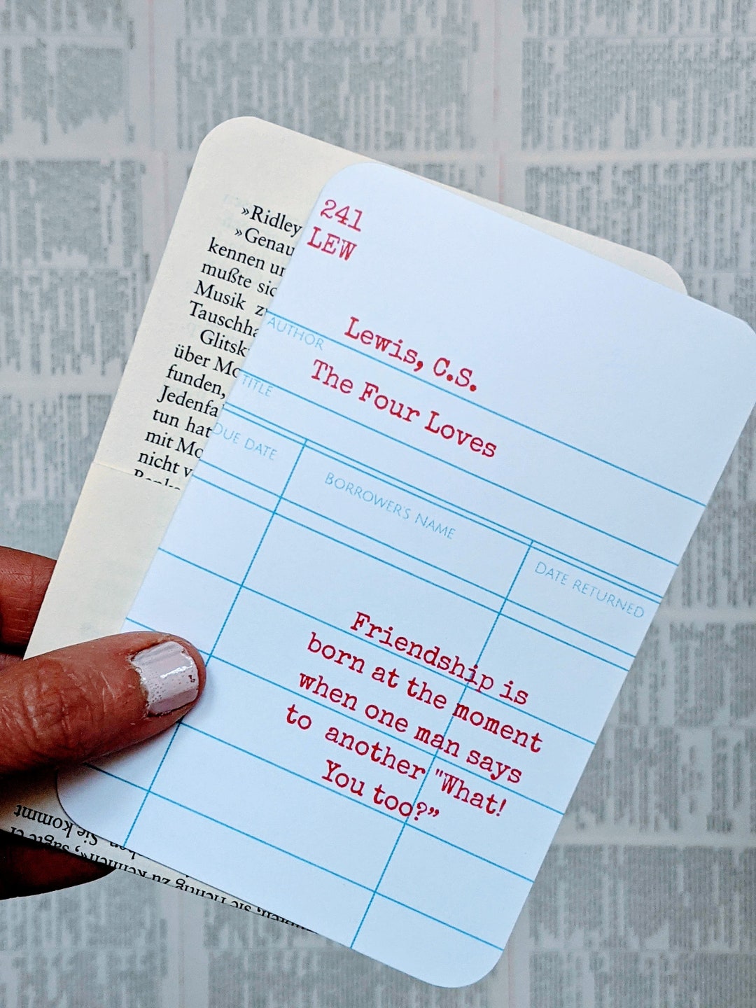 C.S. Lewis Library Card Birthday, Friendship, Thank You, Literary Quote ...