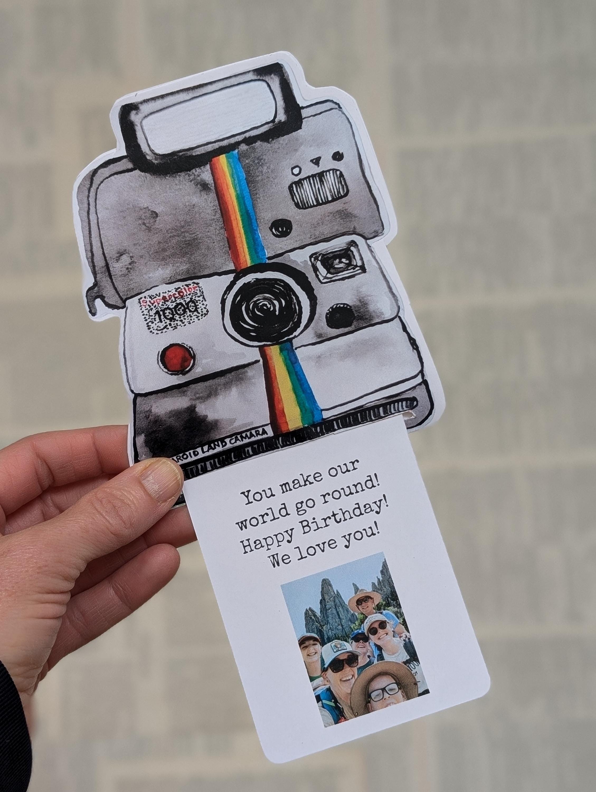 Polaroid Camera Card, With Your Photo or Custom Message Inside, Custom ...