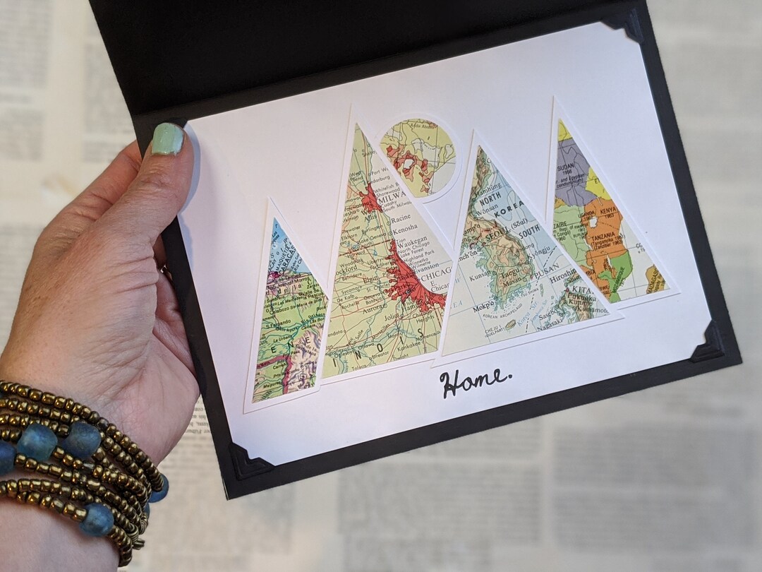 Custom Map Art, Memory Keepsake, Custom Anniversary Gift, Paper First ...