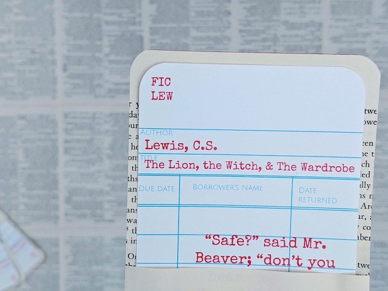 Narnia Bookmarks CS Lewis Quotes Literary Gift Book Lover | Etsy