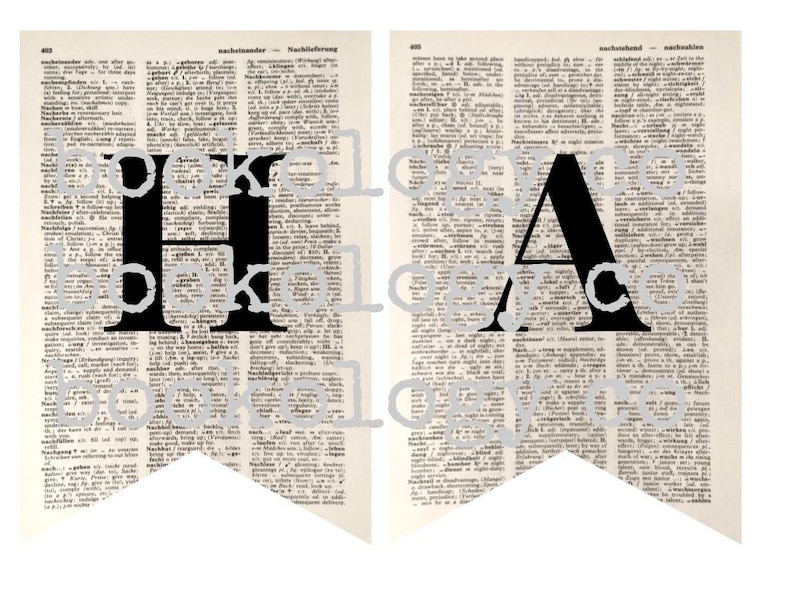 Custom PDF Printable Book Page Birthday Banner, Bookish Party Decor ...