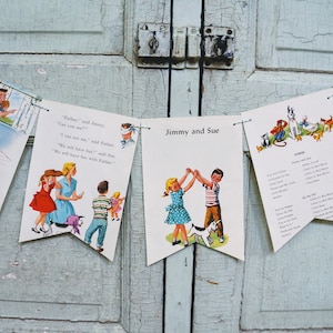 Vintage Storybook Decor, Nursery, Banner, Wall Hanging, Baby Shower ...