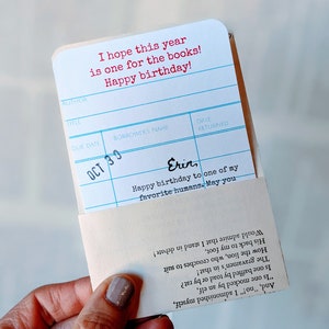 Birthday Card, Book Lovers, Library Card, Literary Book Lover Bookish ...