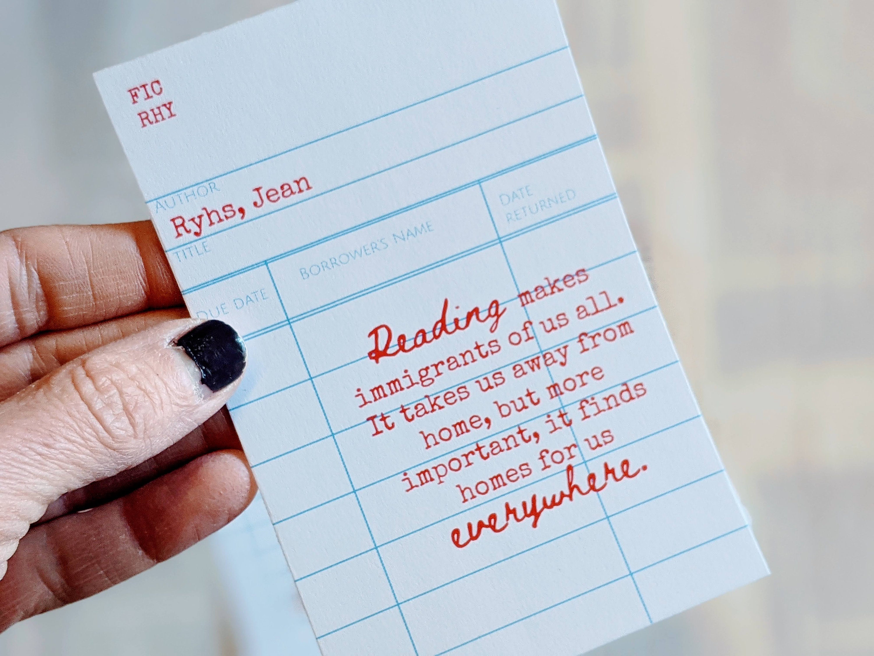 Reading Library Card Printable Instant Download PDF Literary - Etsy Canada