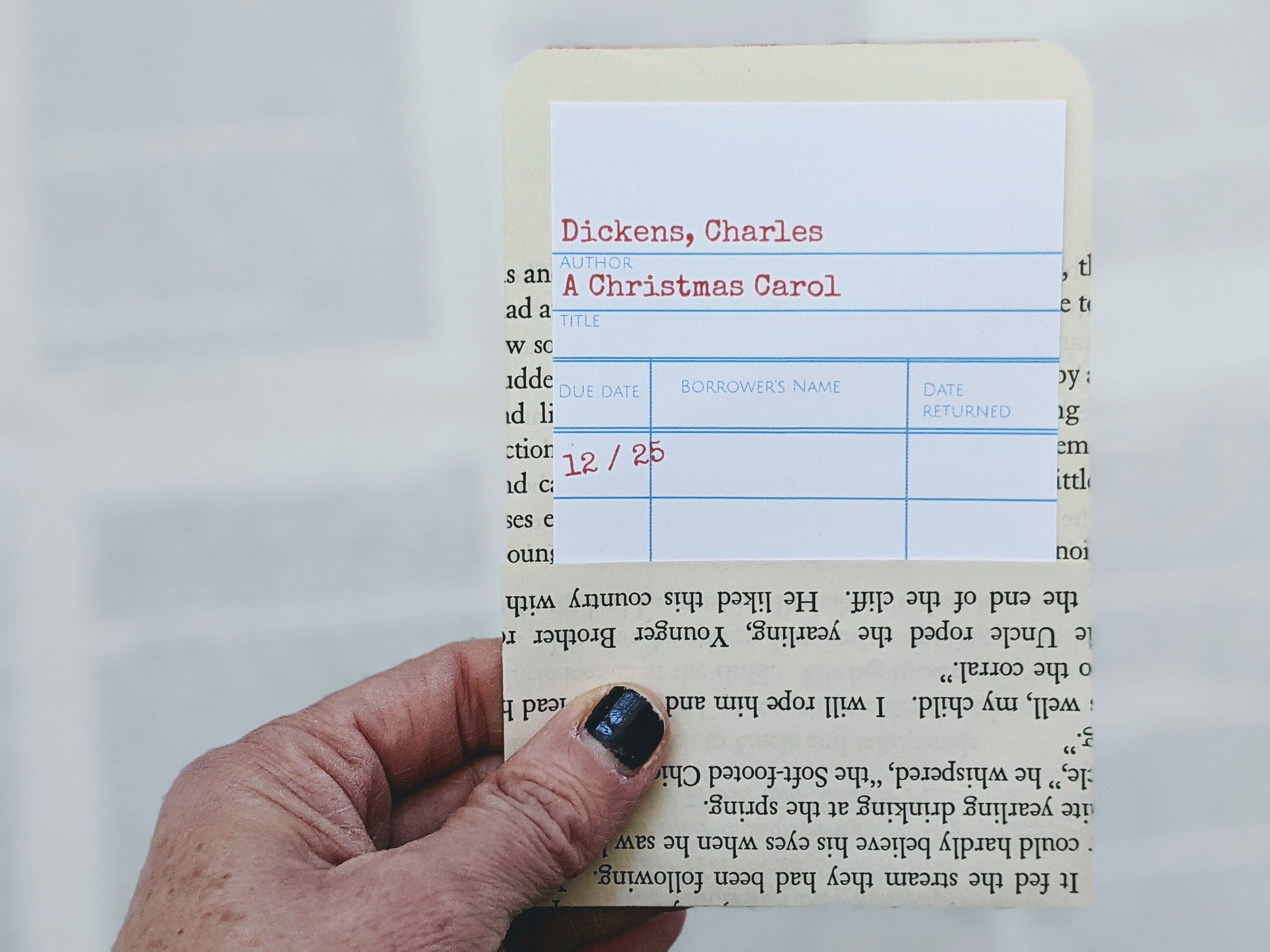 Christmas Library Card Printable, Christmas Books, Instant Download ...