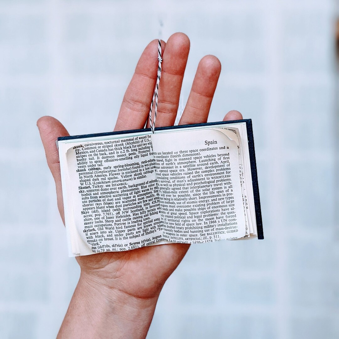 Book Ornament, Vintage Book Covers and Pages, Christmas Gift for Book ...