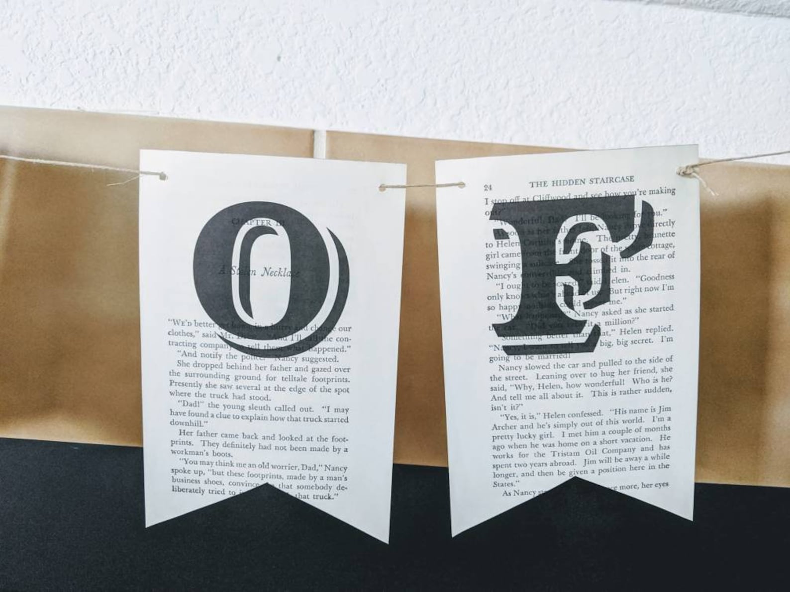 Custom Book Page Banner Garland Mantel Decor Party Bunting - Etsy