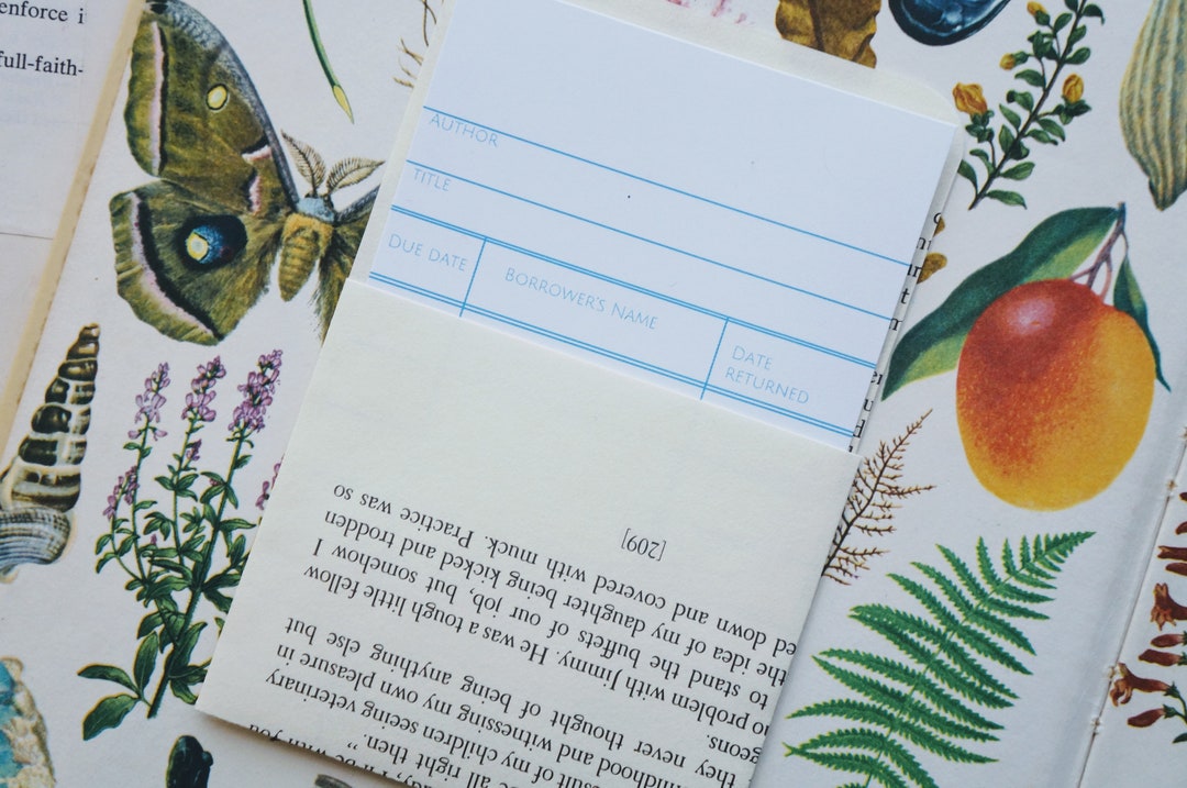 Library Card Printable, Blank Library Cards, Instant Download, With ...