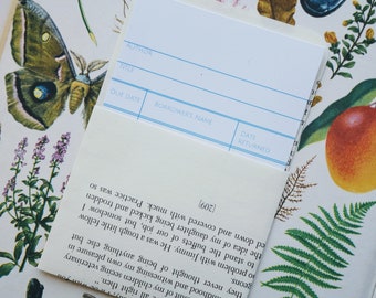 Blank Library Cards - Etsy