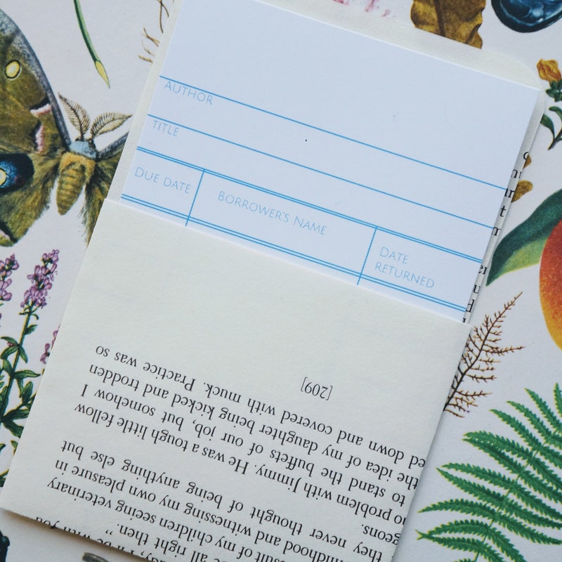 Library Card Place Cards - Etsy