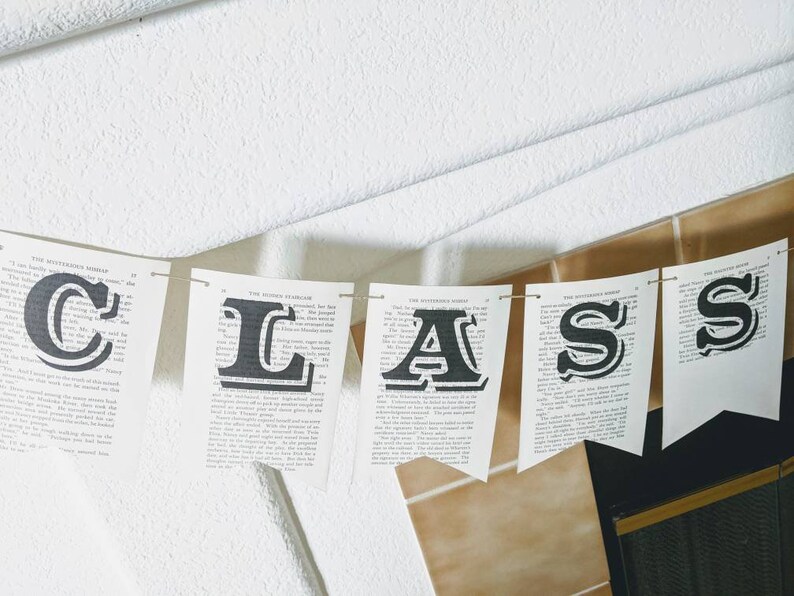 Custom Book Page Banner Garland Mantel Decor Party Bunting - Etsy