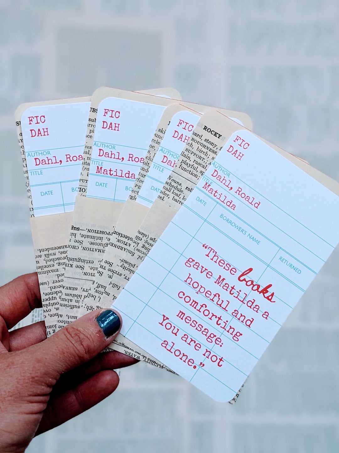 Matilda Book Lover Bookmarks, Roald Dahl Quotes, Library Cards, Bookish ...