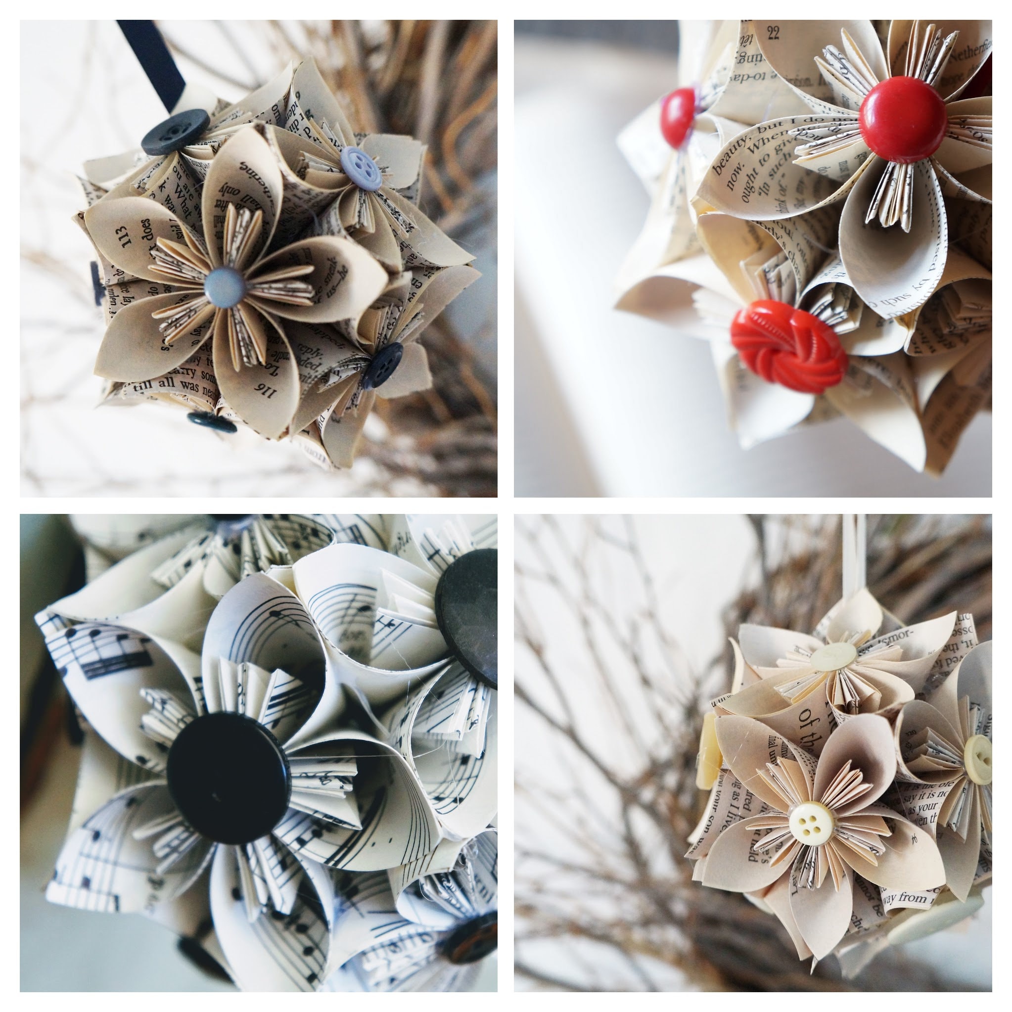 Book Page Ornament Christmas Teacher Gift Book-lover | Etsy