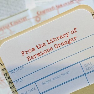 CUSTOM Library Card Book Plates, Set of 20, Book Lover Gift, Bookish ...