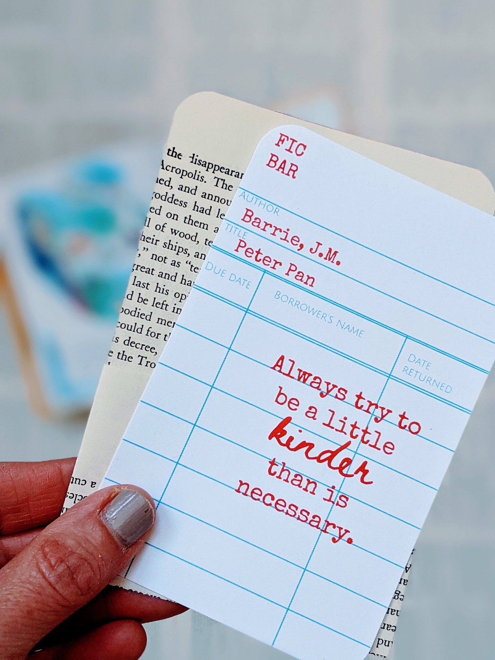 Bookmarks Peter Pan Quotes JM Barrie Bookish Gift - Etsy