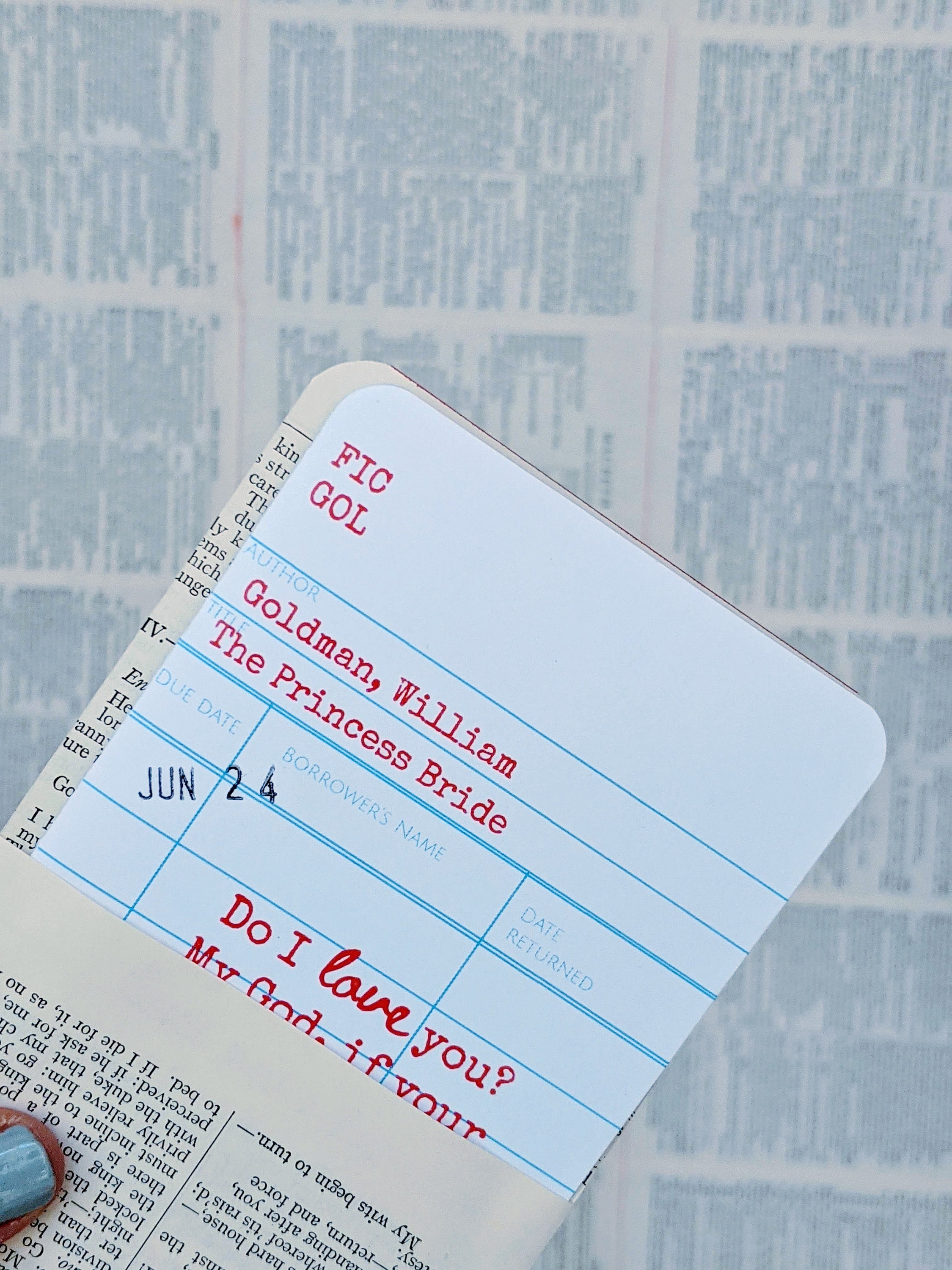 Princess Bride Valentine Anniversary Wedding Library Card - Etsy