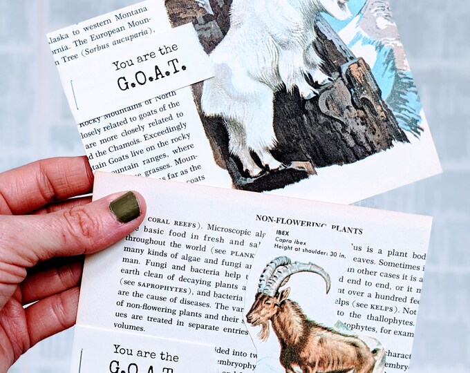 The GOAT Card, Graduation or Congratulations Card Made With Vintage ...