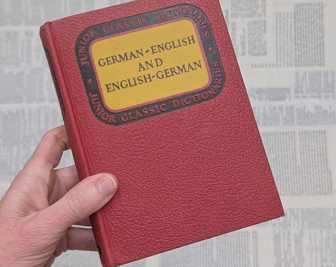 German English Dictionary 1939, Vintage Red Book by Follett, Bookish ...